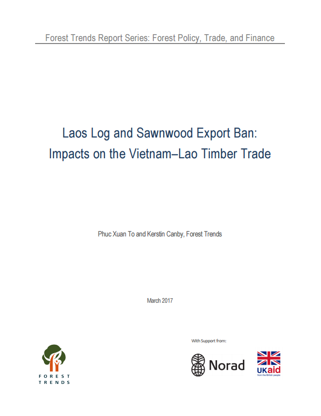 Laos Log and Sawnwood Export Ban - Forest Trends