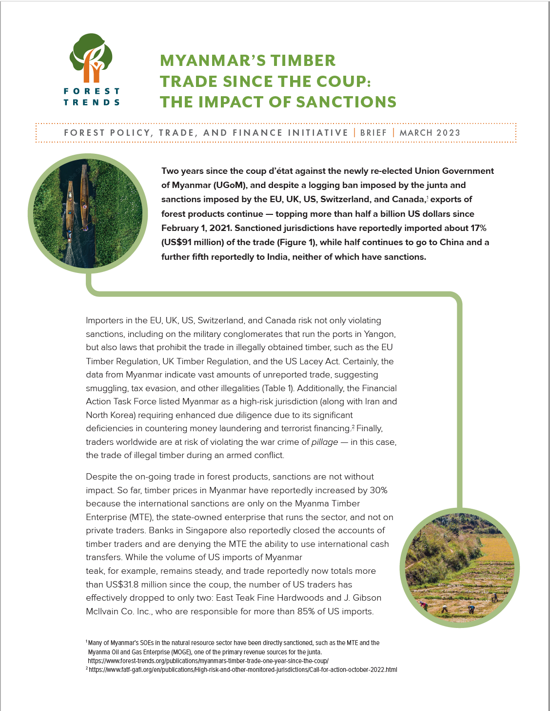 Myanmar's Timber Trade Since the Coup: The Impact of Sanctions - Forest ...