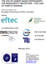 THE USE OF MARKET-BASED INSTRUMENTS FOR BIODIVERSITY PROTECTION – THE ...