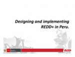 Designing and Implementing REDD+ in Peru - Forest Trends