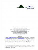 Evaluating the New Zealand Individual Transferable Quota Market for ...
